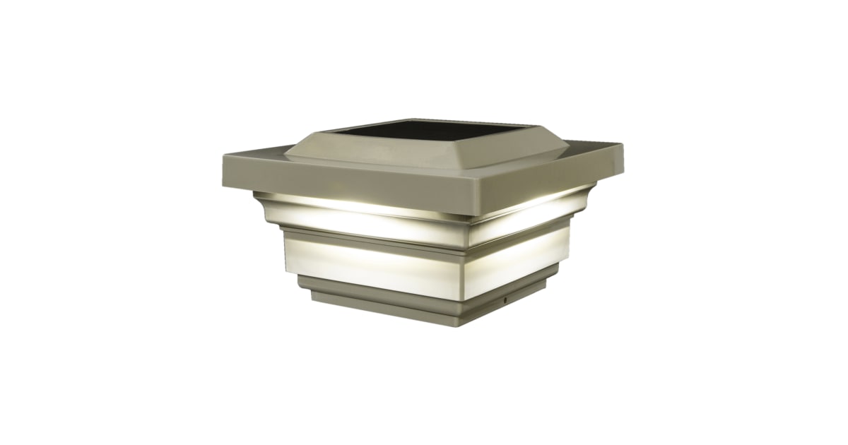Classy Caps SLO78T Regal 7" Wide LED Solar Post Cap Light that fits 4 ...