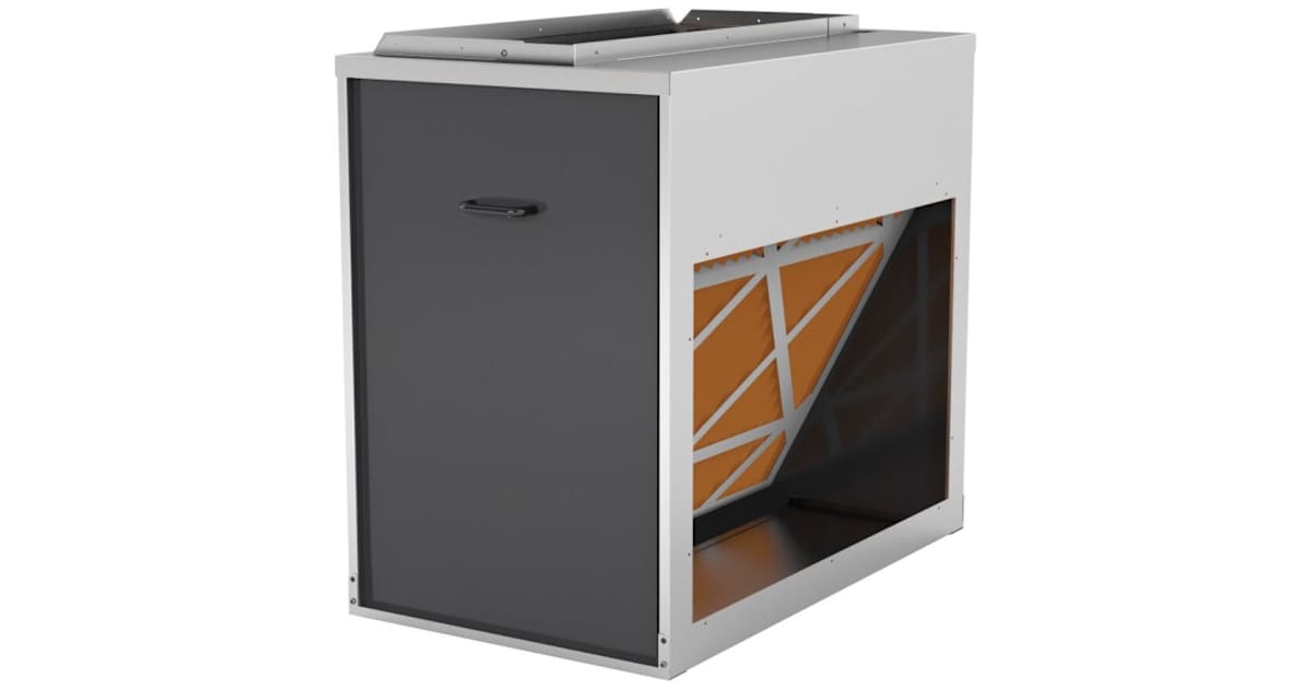 Clean Comfort AM11-2025-5RA2 20" x 25" - Right Angle Media Air Cleaner ...