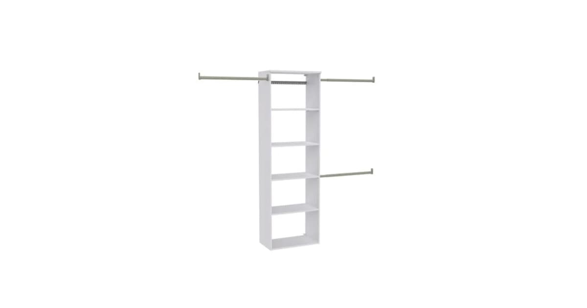 ClosetMaid 10000-04328 SuiteSymphony 81"-121" Wide Wall Mount Floating ...