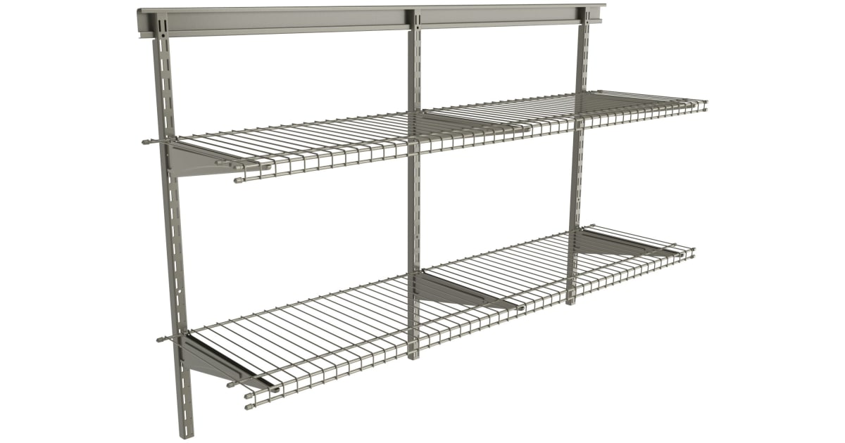 ClosetMaid 1954240 ShelfTrack 30" H x 48" W Adjustable 2 Shelf Kit ...