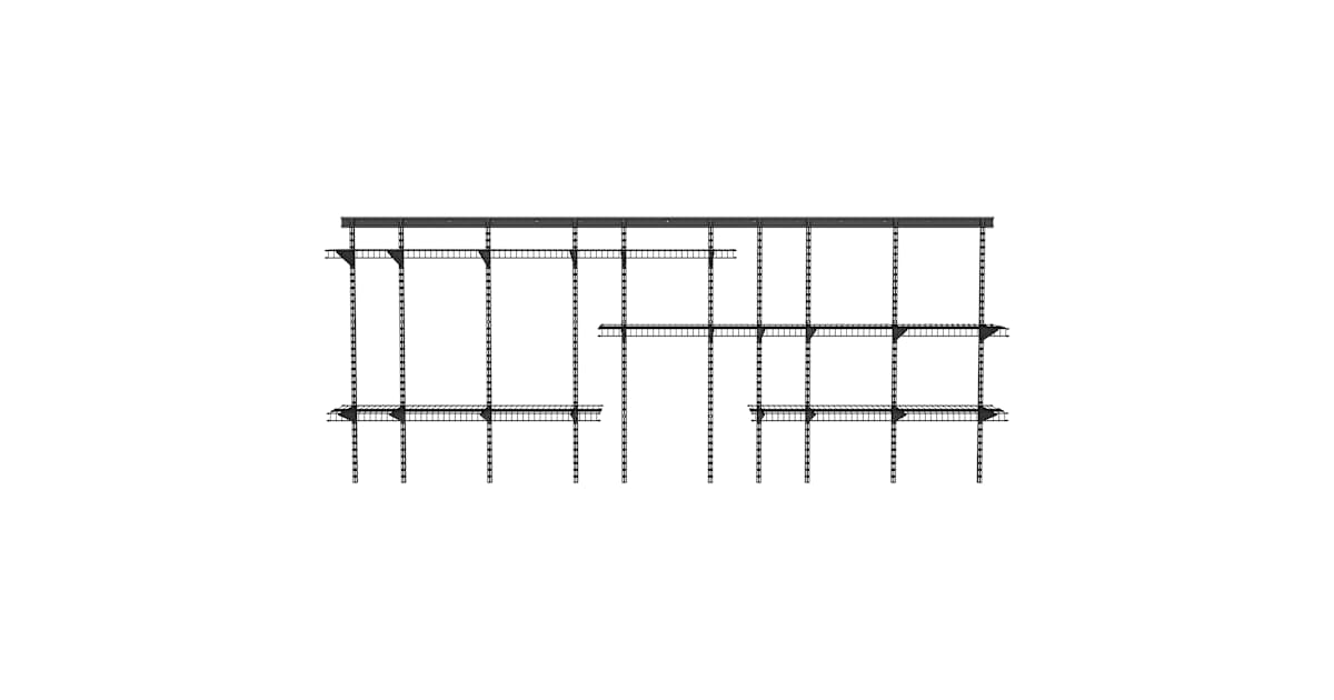 ClosetMaid 3438000 MaxLoad ShelfTrack 4 to 12 Foot Wide Garage System ...