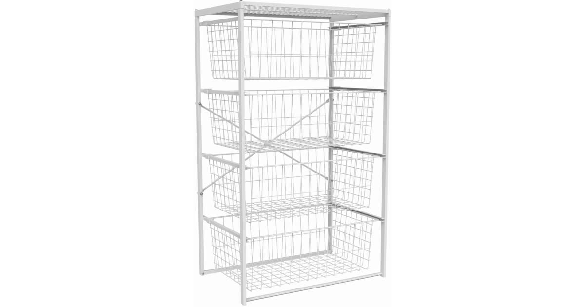 ClosetMaid 432700 4 Drawer 22"W Wire Basket Free Standing Dresser Style ...