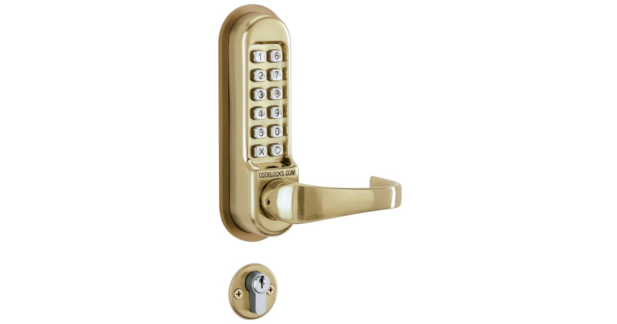 Codelocks CL525-PB Heavy Duty Euro Profile Electronic Keypad Coded ...