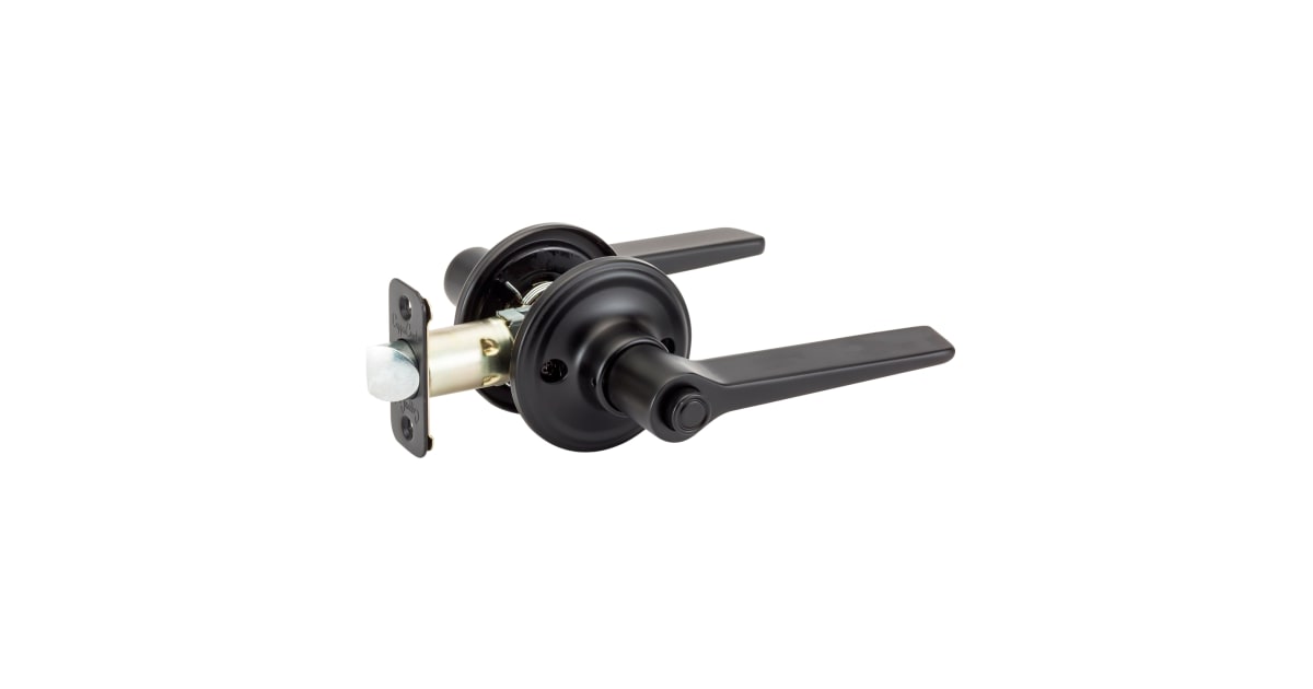 Copper Creek ZL2231BC Zane Privacy Lever Set with Push Button and Round ...