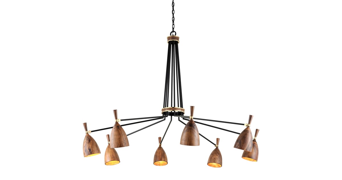 Corbett Lighting 280-08-SBK Utopia 8 Light 64" Wide LED Chandelier ...