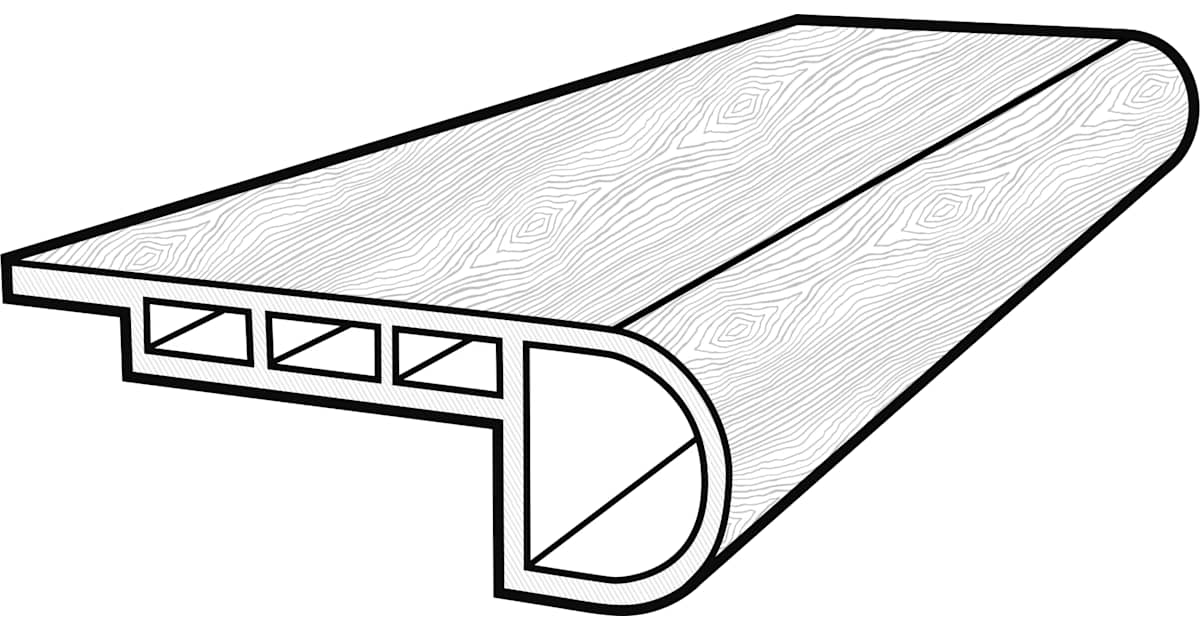 COREtec F19CT-03037 94" x 4" Vinyl Floating or Glue Down Stair Nose ...