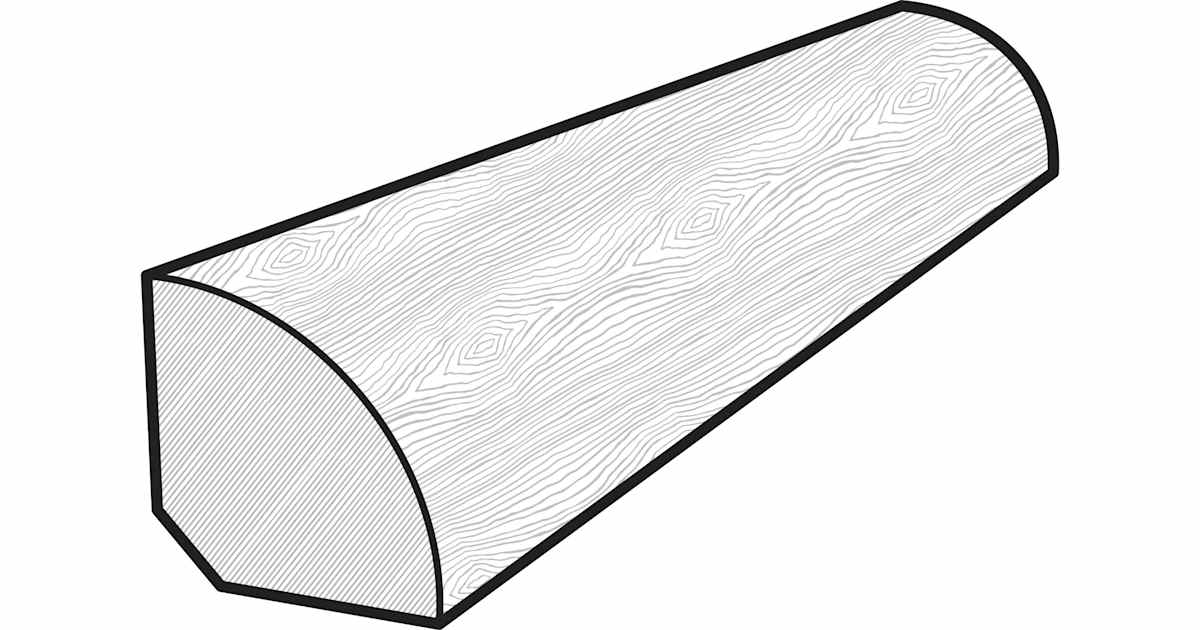 COREtec QTRCT-03037 94" x 1" Vinyl Glue Down or Nail Down Quarter Round ...