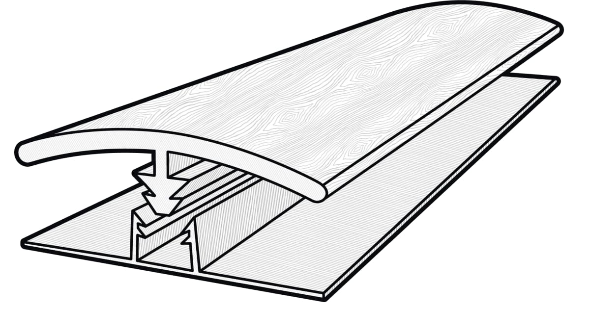 COREtec TM7CT-04039 94" Vinyl T Molding - Sold by Piece (7.8 LF/Piece ...