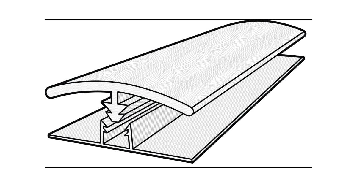 COREtec TM7CT-05041 Pro Plus 94" Long Vinyl Glue Down T-Molding - Sold ...