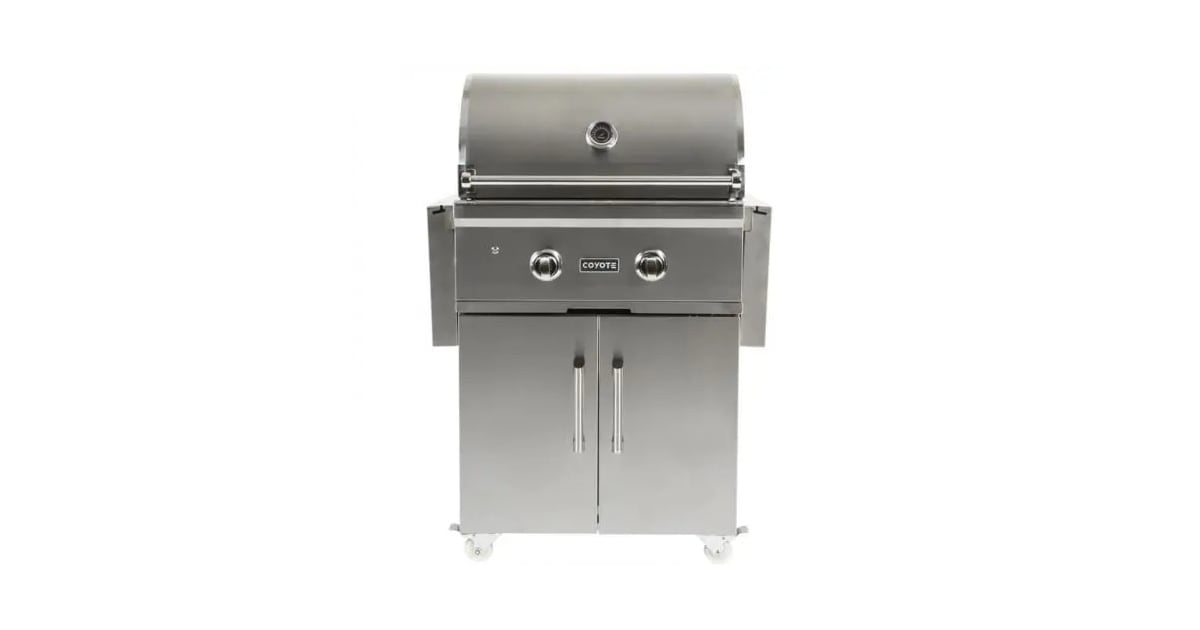 Coyote C1C28NG-FS 40000 BTU Output 28 Inch Wide Natural Gas Grill with ...