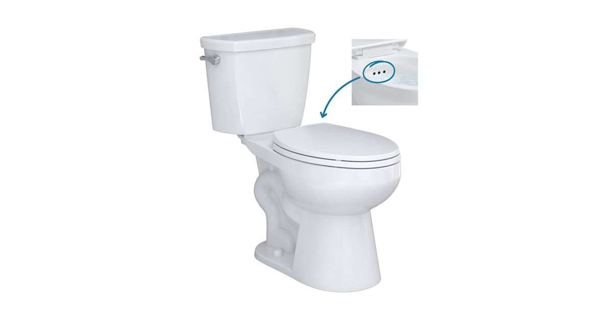 CRAFT + MAIN TL-5800AFH-EW Easley Flush Guard 1.28 GPF Two Piece ...