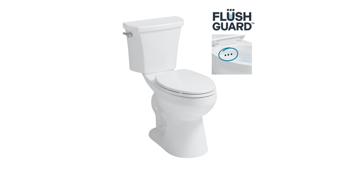 CRAFT + MAIN TL-5800AFH-EW Easley Flush Guard™ 1.28 GPF Two Piece ...
