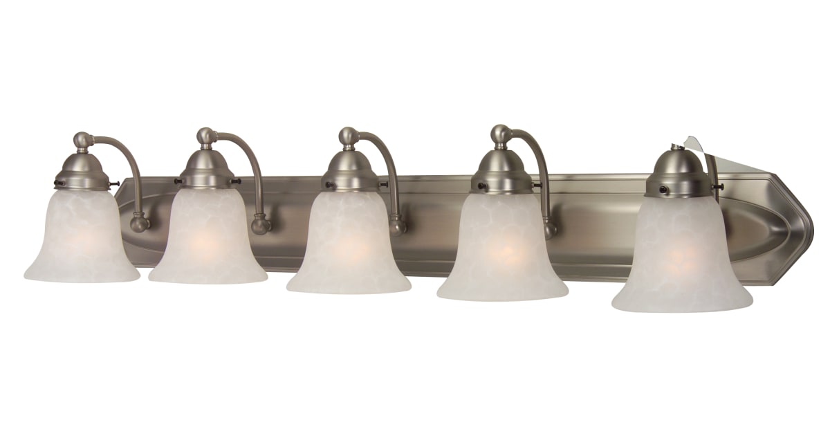 Craftmade 16136BN5 Five Light Down Lighting 36" Length Bathroom Fixture ...