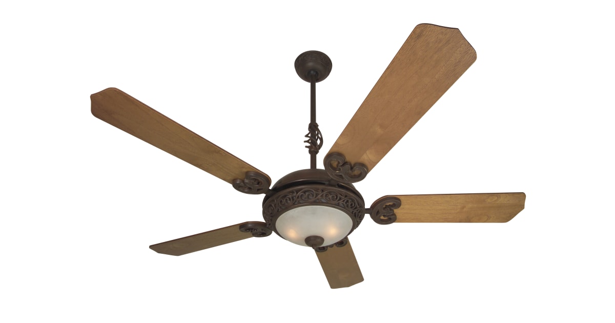 Craftmade Ceiling Fan with Integrated Glass Light Kit and Remote ...