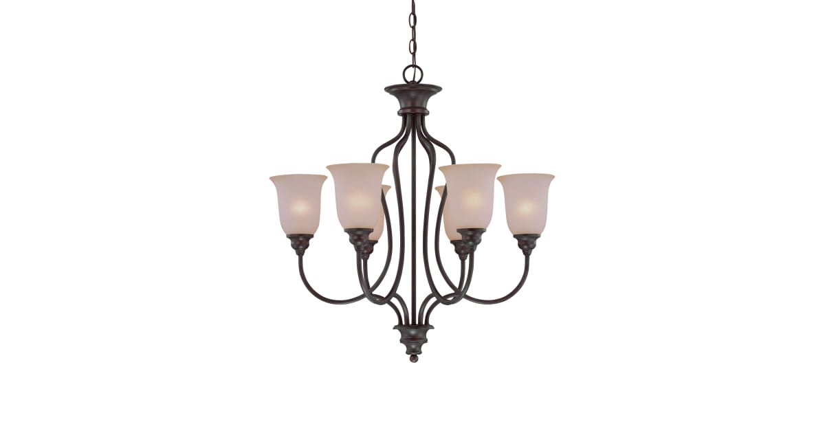 Craftmade 26326-OLB Linden Lane Single Tier 6 Light Chandelier - 27.5 ...
