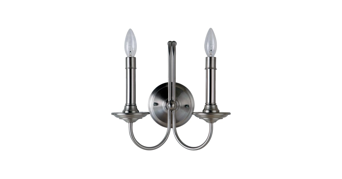 Craftmade 40762-PLN Avery 2 Light Wall Sconce - 11" Tall | Ferguson Home