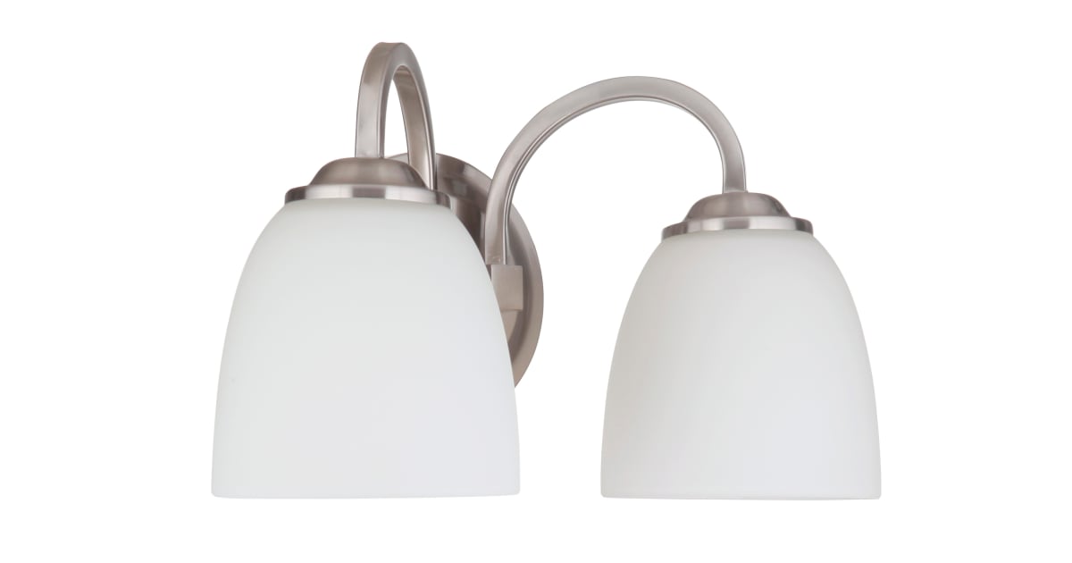 Craftmade 49902-BNK-WG Serene 2 Light 14" Wide Bathroom Vanity Light ...