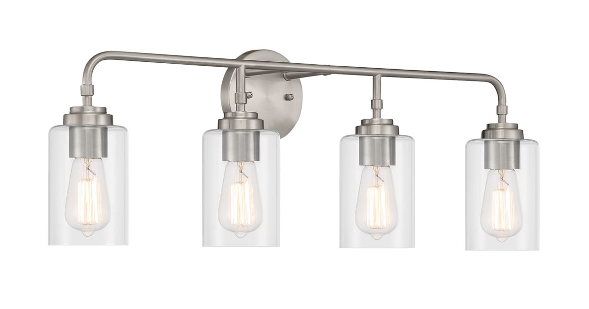 Craftmade 56004-BNK Stowe 4 Light 31" Wide Vanity Light with Clear ...