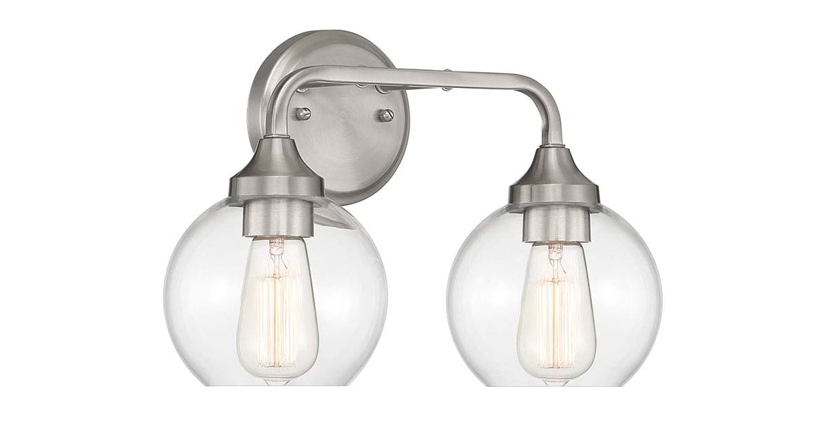 Craftmade 56202-BNK Glenda 2 Light 15" Wide Vanity Light with Clear ...