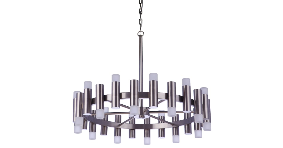 Craftmade 57524-BNK-LED Simple Lux 27" Wide LED Chandelier | Ferguson Home