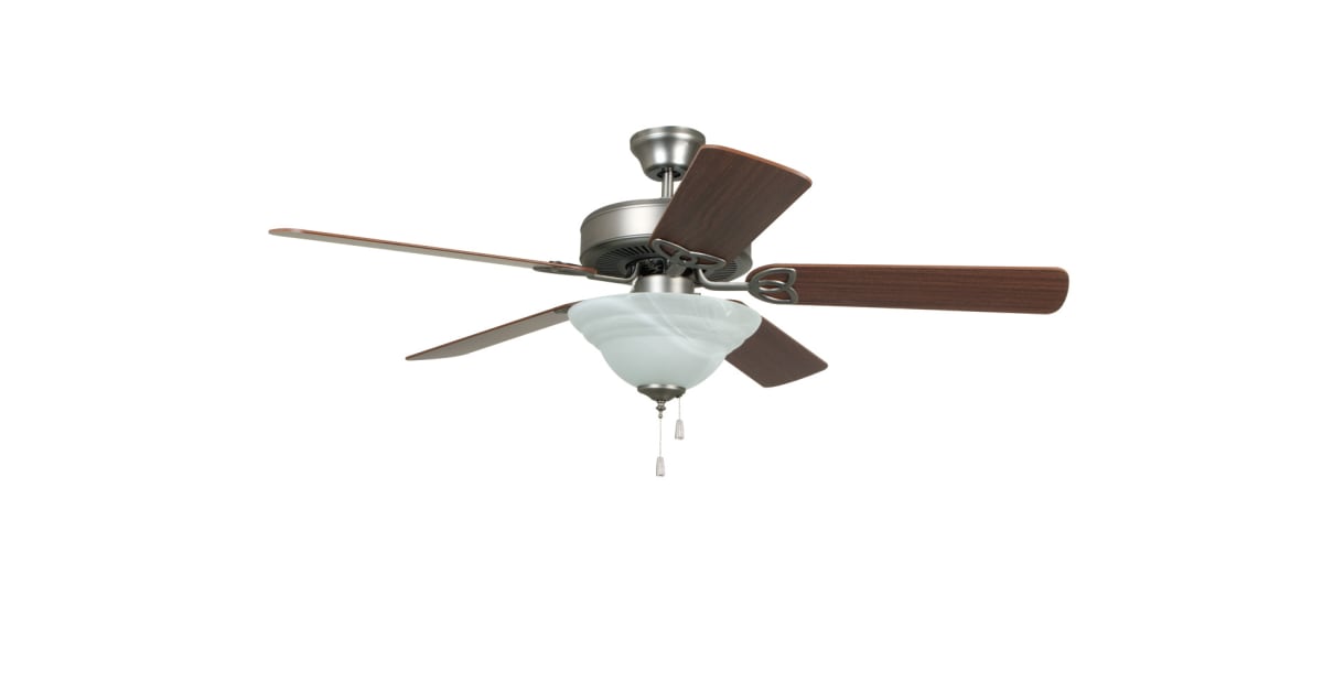 Craftmade BLD52BNK5C1 Builder Deluxe 52" 5 Blade LED Indoor Ceiling Fan ...