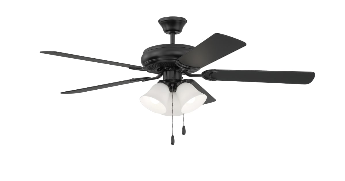 Craftmade DCF52FB5C3W Decorators Choice 52" 5 Blade 3 Light Indoor LED ...