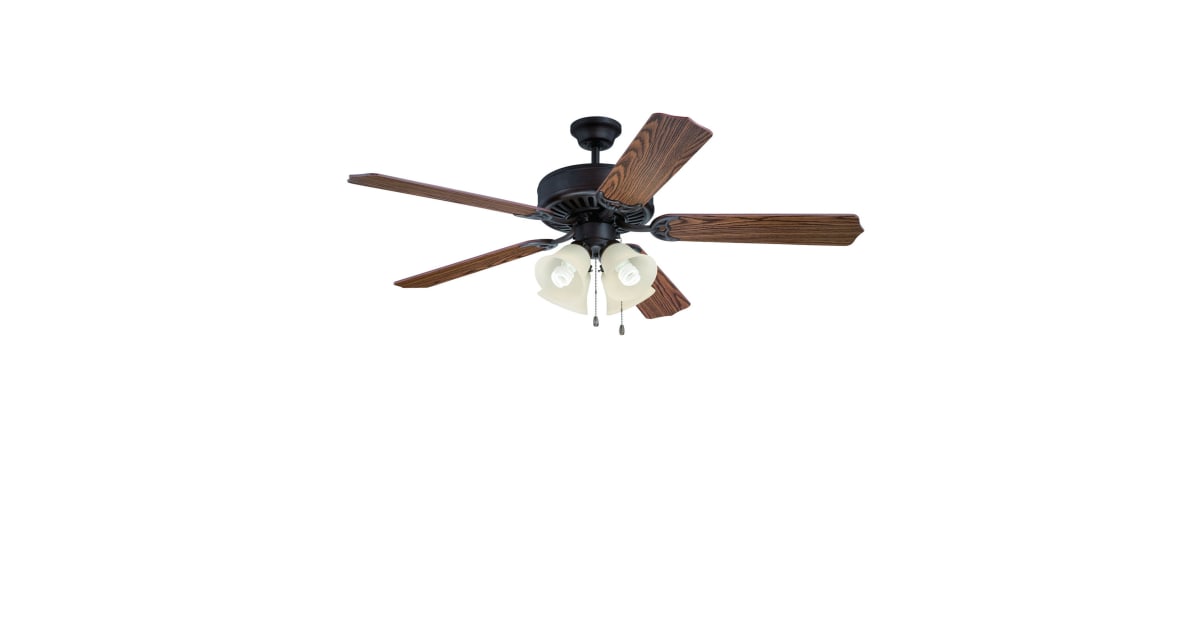 Craftmade E204ABZ Pro 52" 5 Blade Indoor Ceiling Fan - Light Kit ...