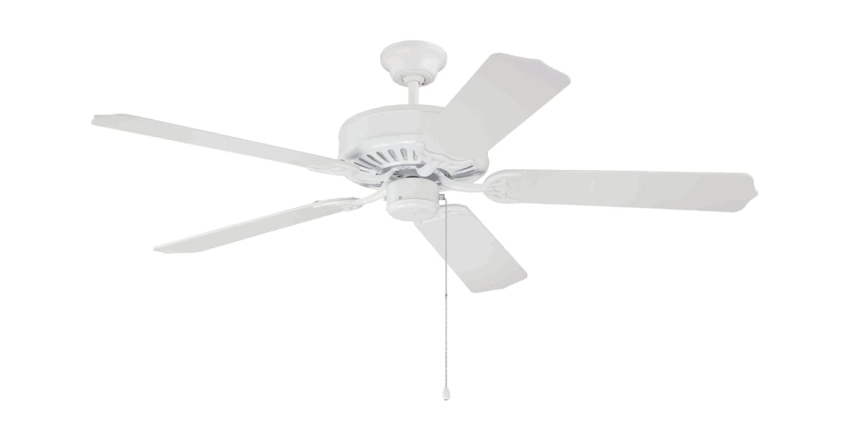 Craftmade K10220 Pro Builder 52" 5 Blade Indoor Ceiling Fan with Blades ...