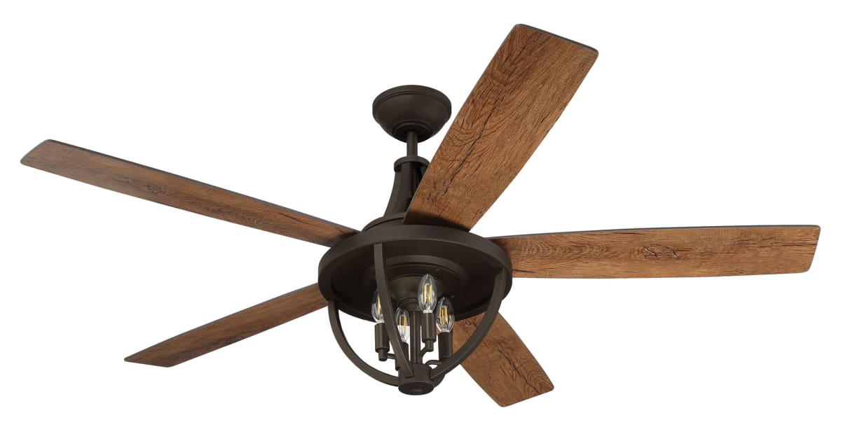 Craftmade NSH56ESP5 Nash 56" 5 Blade Ceiling Fan with Remote Control ...