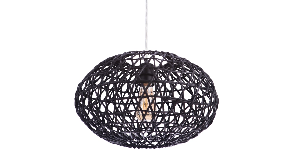 Craftmade P2003-FB Natural Pendant 17" Wide Rattan Cage Pendant ...