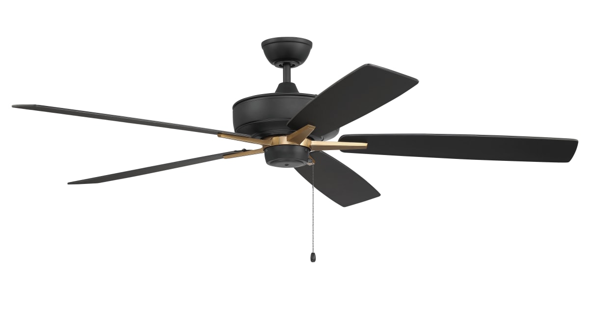 Craftmade S60FBSB5-60BWNFB Super Pro 60" 5 Blade Indoor Ceiling Fan ...