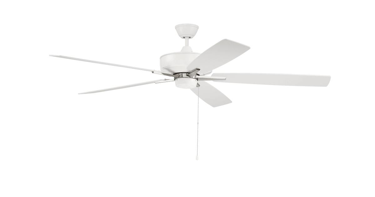 Craftmade S60WPLN5-60WWOK Super Pro 60" 5 Blade Indoor Ceiling Fan with ...
