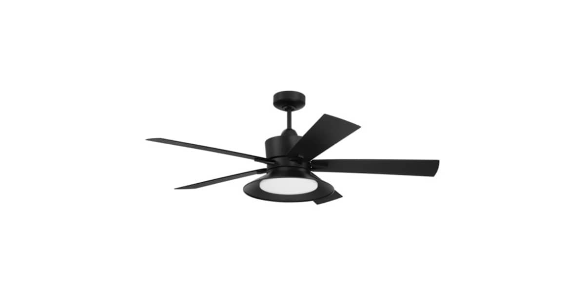 Craftmade TOP52FB5 Topper 52" 5 Blade Outdoor Smart LED Ceiling Fan ...