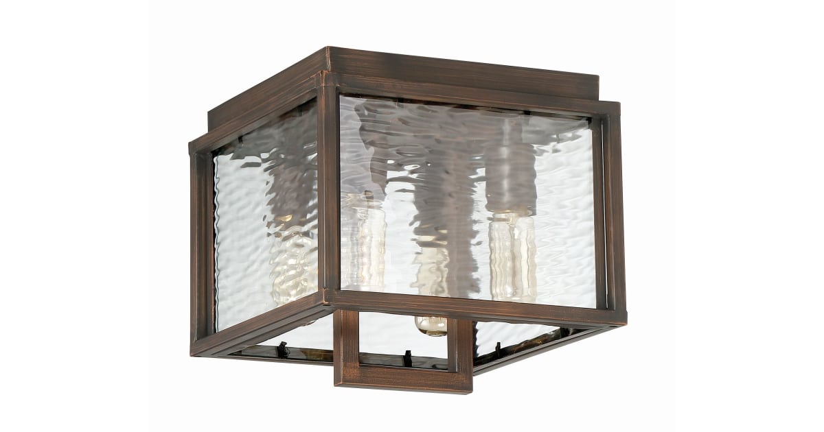 Craftmade Z9827-ABZ Cubic 4 Light 10-3/8" Wide Outdoor Flush Mount ...