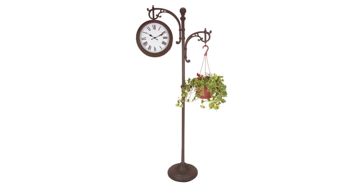 Craftmade GA155-07 Two Sided Clock with 72 Inch Stand from the Outdoor ...