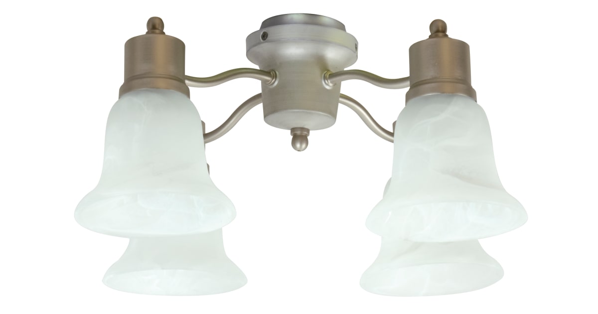 Craftmade LK403CFL-BN 4 Light Kit with Alabaster Glass from the ...