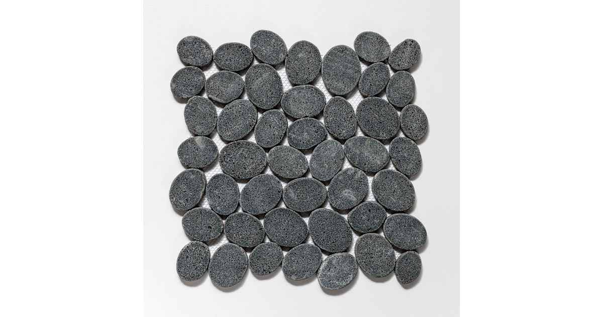 Cruz Bay Studio XC3RBK Coin Marble - 11" x 11" Pebble and Rock Floor ...