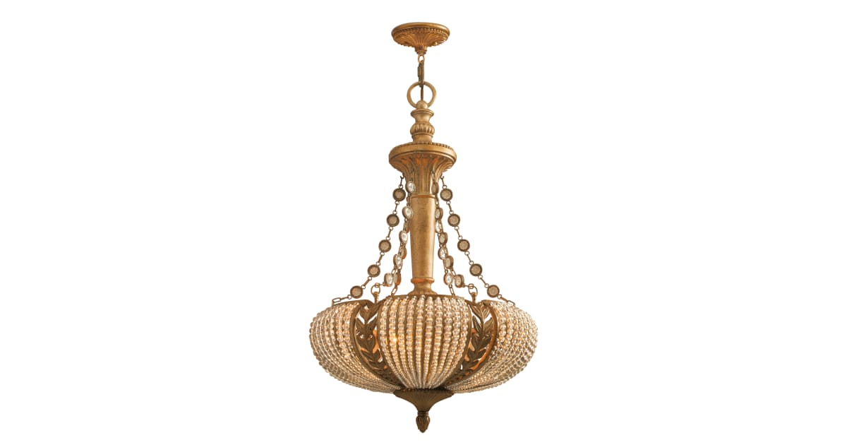 Crystorama Lighting Group 6734-SG Crystal Three Light Chandelier from ...