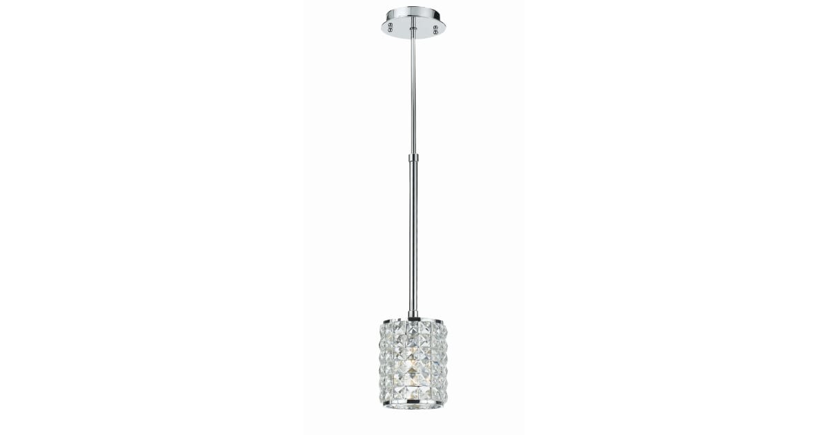 Crystorama Lighting Group 810-CH-CL-MWP Chelsea 1 Light Mini Pendant ...