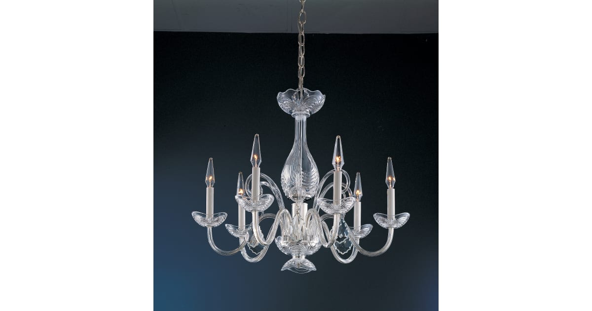 Crystorama Lighting Group 1050-CH-CL-MWP Traditional Crystal 6 Light ...