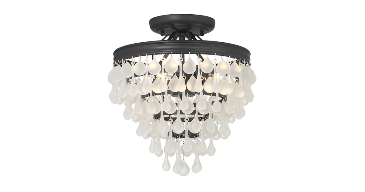 Crystorama Lighting Group 130-MK-FR_CEILING Calypso 3 Light 13" Wide ...