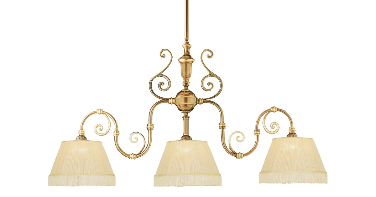 Crystorama Lighting Group 1373-PB Manchester 3 Light 60" Wide Brass ...