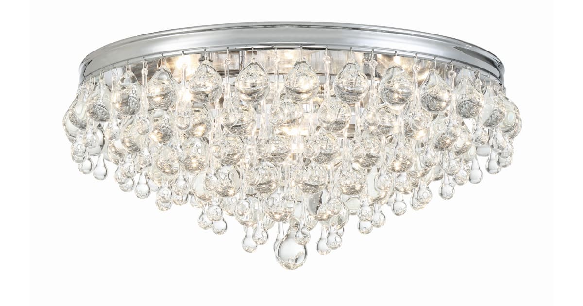 Crystorama Lighting Group 138-CH Calypso 6 Light 20" Wide Flush Mount ...