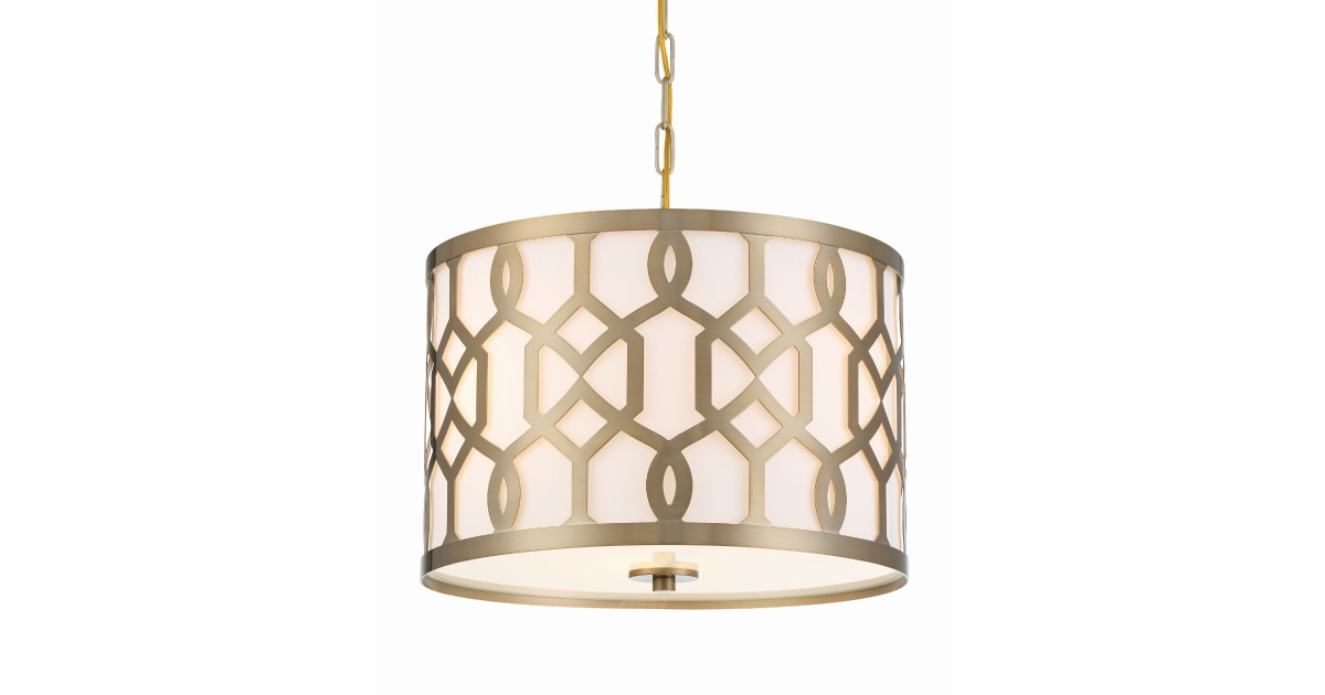 Crystorama Lighting Group 2265-AG Jennings 3 Light 18" Wide Pendant ...