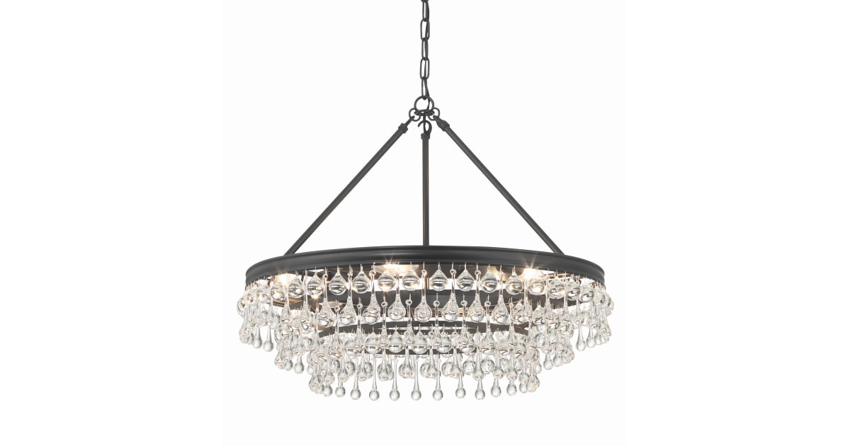 Crystorama Lighting Group 237-MK Calypso 6 Light 25" Wide Crystal ...