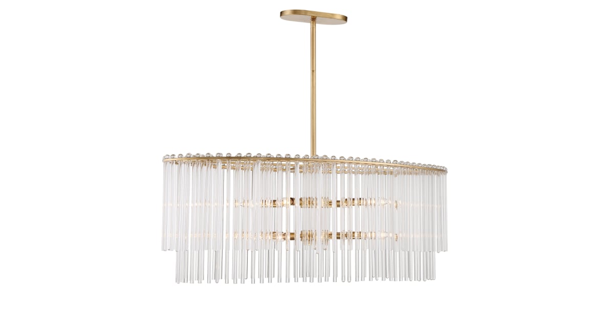 Crystorama Lighting Group 398-GA Bleecker 8 Light 36" Wide Crystal ...