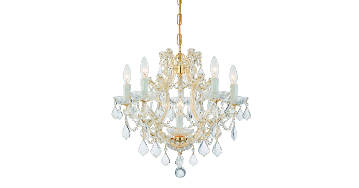 Crystorama Lighting Group 4405-GD-CL-I Maria Theresa 6 Light 20" Wide ...