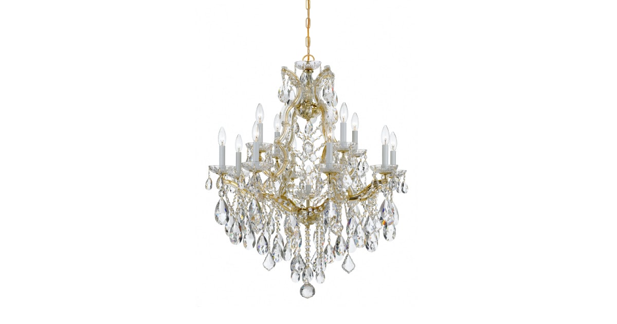 Crystorama Lighting Group 4413-GD-CL-SAQ Maria Theresa 13 Light 28 ...