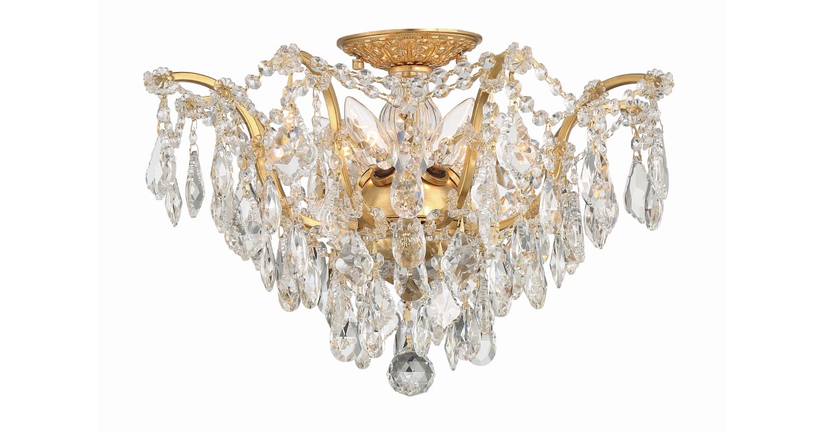 Crystorama Lighting Group 4457-GA-CL-SAQ Filmore 5 Light 19" Wide Semi ...