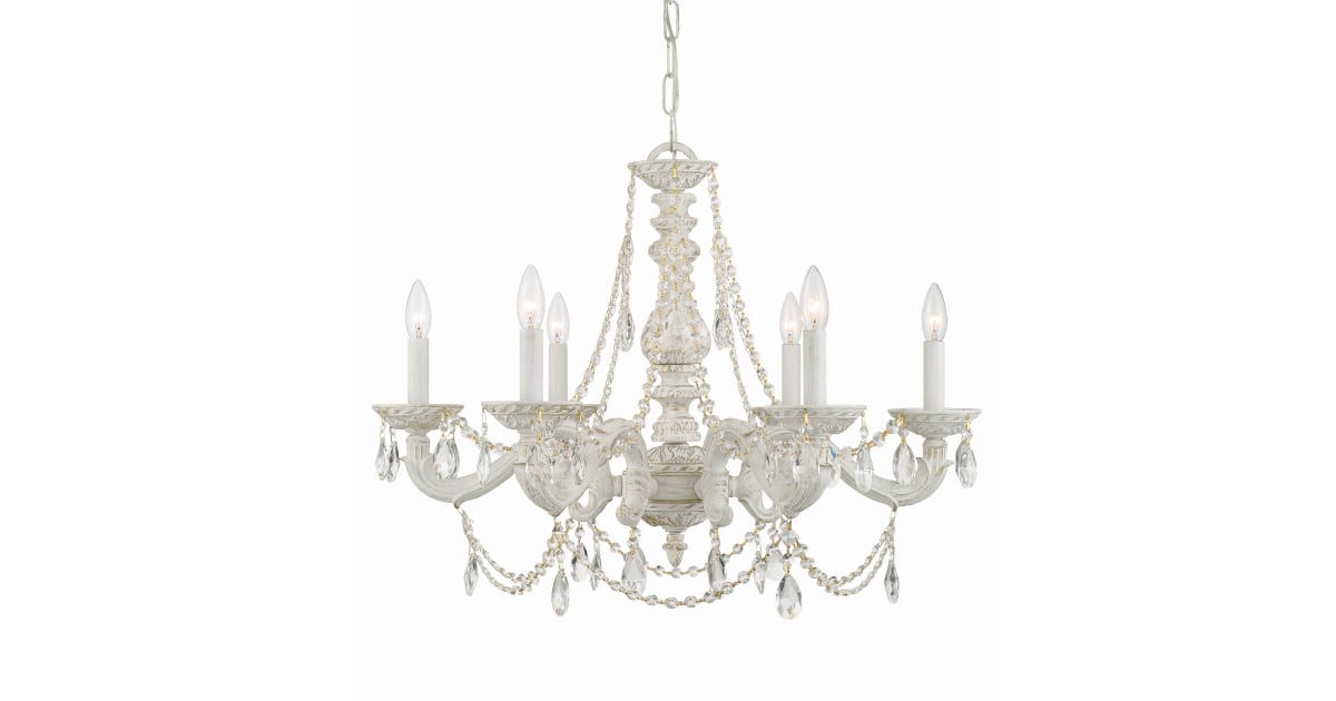 Crystorama Lighting Group 5026-AW-CL-I Paris Market 6 Light 28" Wide ...